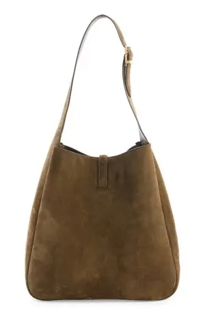 Saint Laurent Le 5 À 7 Suede Hobo Bag - New Barley