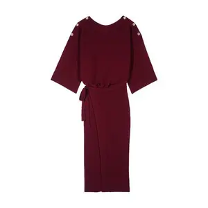 Ba&sh Rahlia Dress Burgundy