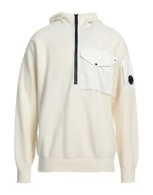 C.P. COMPANY Half-zip Sweater - White
