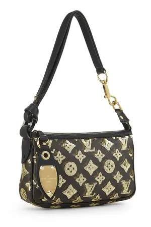LOUIS VUITTON Monogram Eclipse Pochette Accessoires - Brown