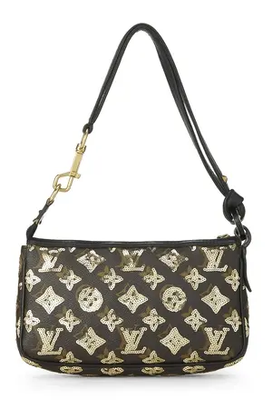 LOUIS VUITTON Monogram Eclipse Pochette Accessoires - Brown