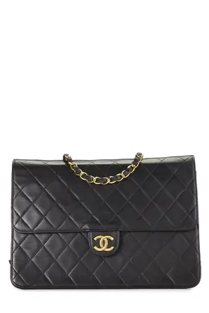 CHANEL Chanel Quilted Lambskin Ex Flap Medium Shoulder Bag