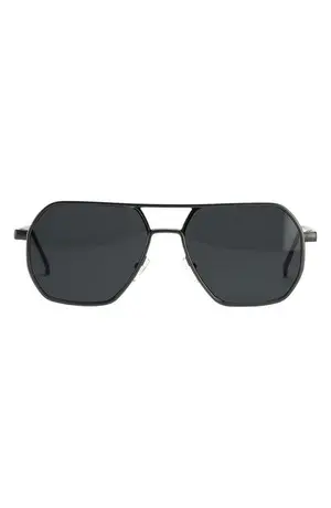 FIFTH & NINTH Nola Aviator Sunglasses - Black/black