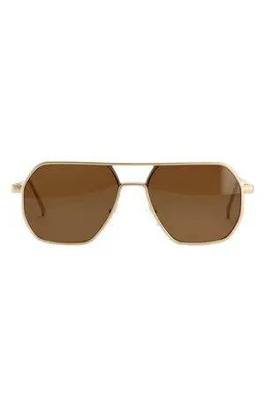 FIFTH & NINTH Nola Aviator Sunglasses - Brown/gold