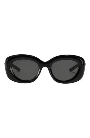 FIFTH & NINTH Bianca Polarized Round Sunglasses - Black