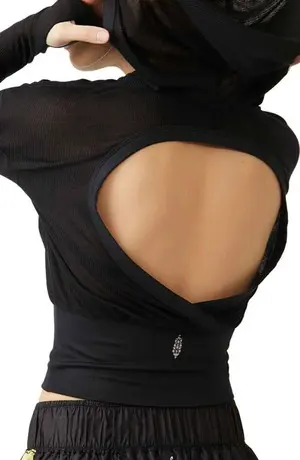 Free People Love High Cutout Layer Top