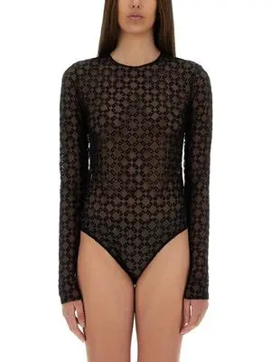 Givenchy Monogram Tulle Bodysuit