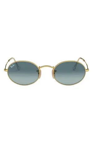 Ray-ban Ray-Ban 51mm Gradient Oval Sunglasses Gold