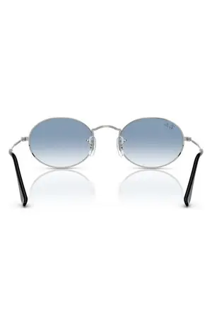 Ray-ban 51mm Gradient Oval Sunglasses - Silver