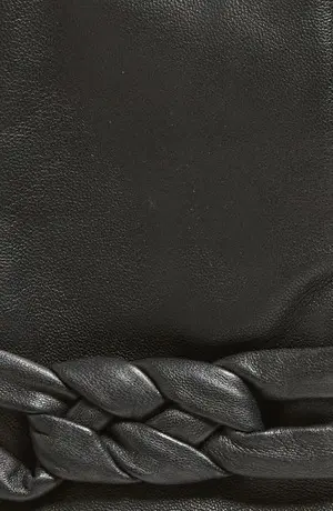 Cole Haan Braid Strap Mixed Media Leather Gloves