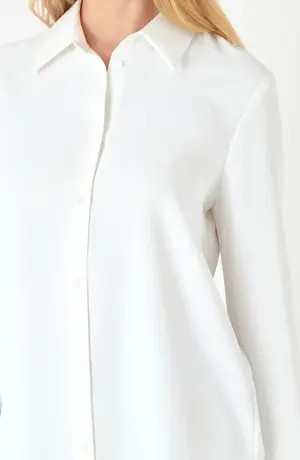GREY LAB Tie Neck Shirt - White