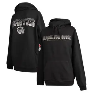 FISLL Winston-salem State Rams Puff Print Sliced Pullover Hoodie - Black