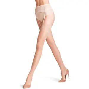 Falke Seidenglatt 15 Stay-up Stockings - Powder