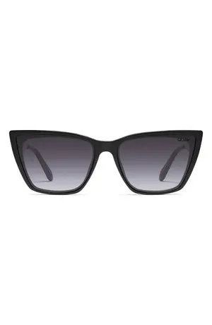 Quay Cat Eye Sunglasses - Black/ Smoke