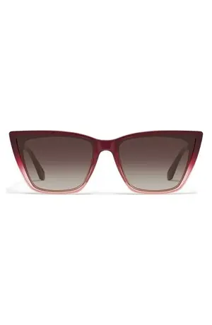 Quay Cat Eye Sunglasses - Rouge Ombre/dark Brown