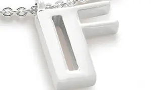 Monica Vinader Initial Pendant Necklace - Sterling Silver - F