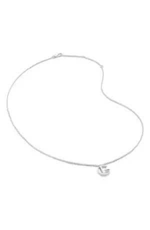 Monica Vinader Monica Vinader Initial Pendant Necklace Sterling Silver - G