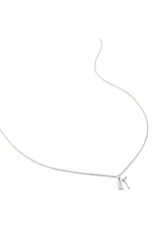 Monica Vinader Monica Vinader Initial Pendant Necklace Sterling Silver - K