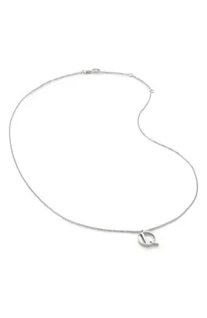 Monica Vinader Monica Vinader Initial Pendant Necklace Sterling Silver - Q