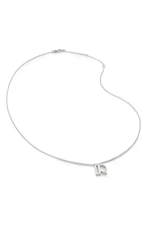 Monica Vinader Monica Vinader Initial Pendant Necklace Sterling Silver - R