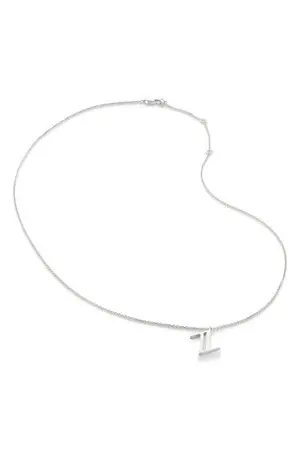 Monica Vinader Monica Vinader Initial Pendant Necklace Sterling Silver - Z