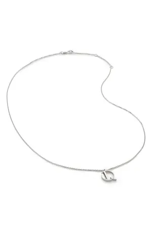 Monica Vinader Monica Vinader Initial Pendant Necklace Sterling Silver