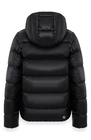 COLMAR Hooded Down Puffer Jacket - Black-dark Steel