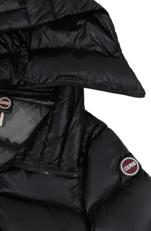 COLMAR Hooded Down Puffer Jacket - Black-dark Steel