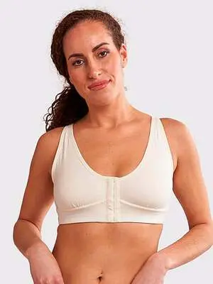 Victoria's Secret Anaono Rora Front-close Mastectomy Bra - White,ivory