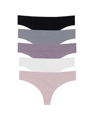 Victoria's Secret Mindd 5-pack Regular Rise Thong Panties - Multicolored