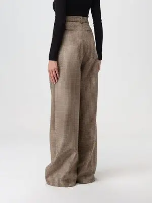 MSGM Wool Checked Pants - Beige