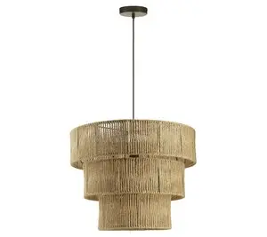 RIVER OF GOODS 19.75'w Metal And Jute Pendant L Ight - One-color