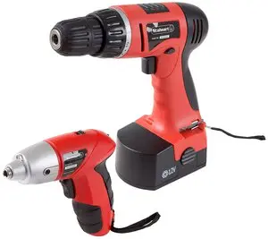 STALWART 74 Pc 12v Cordless Drill & 3.6v Screwd River Set