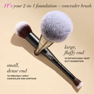 IT COSMETICS It Brushes Airbrush Dual-ended Flawless Complexion Concealer & Foundation Brush #132 - One-color