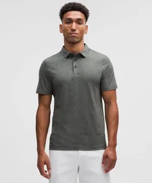 Lululemon Evolution Short-Sleeve Polo Shirt Heathered Blackened Pine