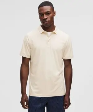 Lululemon Evolution Short-Sleeve Polo Shirt Heathered Light Ivory