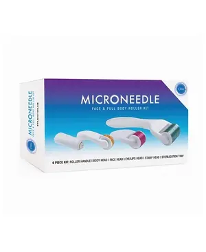 ORA Microneedle Face & Full Body Roller 6 Piece Kit - No Color