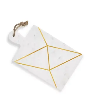 GAURI KOHLI Badajoz Marble Cheese Board - White