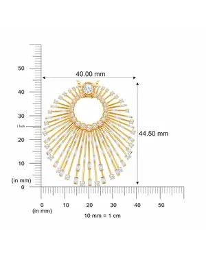 HARAKH Diamond Statement Pendant Necklace