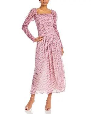 LoveShackFancy Roman Floral Print Maxi Dress