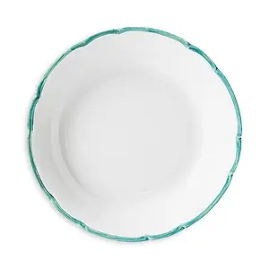 DEGRENNE PARIS Reminiscence Coupe Plates, Set Of 4 - White/green