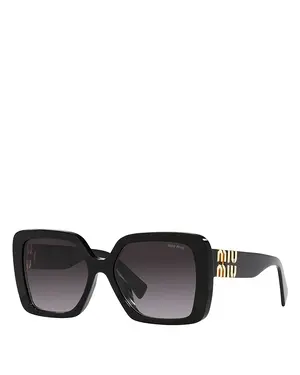 Miu Miu 56mm Square Sunglasses - Black/gray Gradient