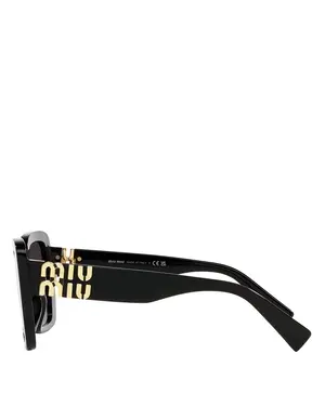 Miu Miu 56mm Square Sunglasses - Black/gray Gradient