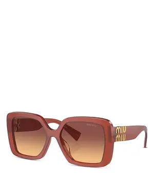 Miu Miu 56mm Square Sunglasses Red/red Gradient