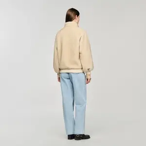 Sandro Faux Fur Jacket - Beige