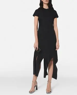 Stella McCartney Lurex Rib Knit Midi Dress
