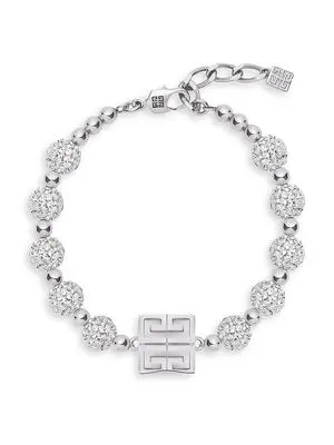 Givenchy Women's 4G Bracelet In Metal With Crystals - Silvery - Silvery