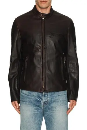 SCHOTT Cafe Racer Jacket - Brandy