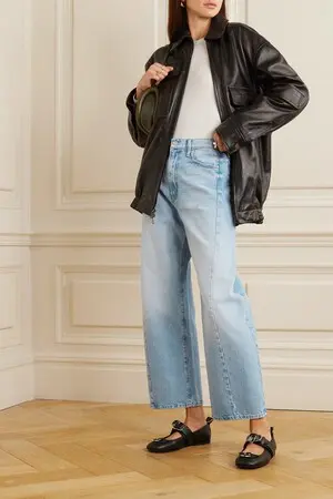 MOTHER Net Sustain The Half Pipe Ankle Cropped Jeans - Blue