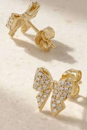SYDNEY EVAN Small Bow Diamond Earring